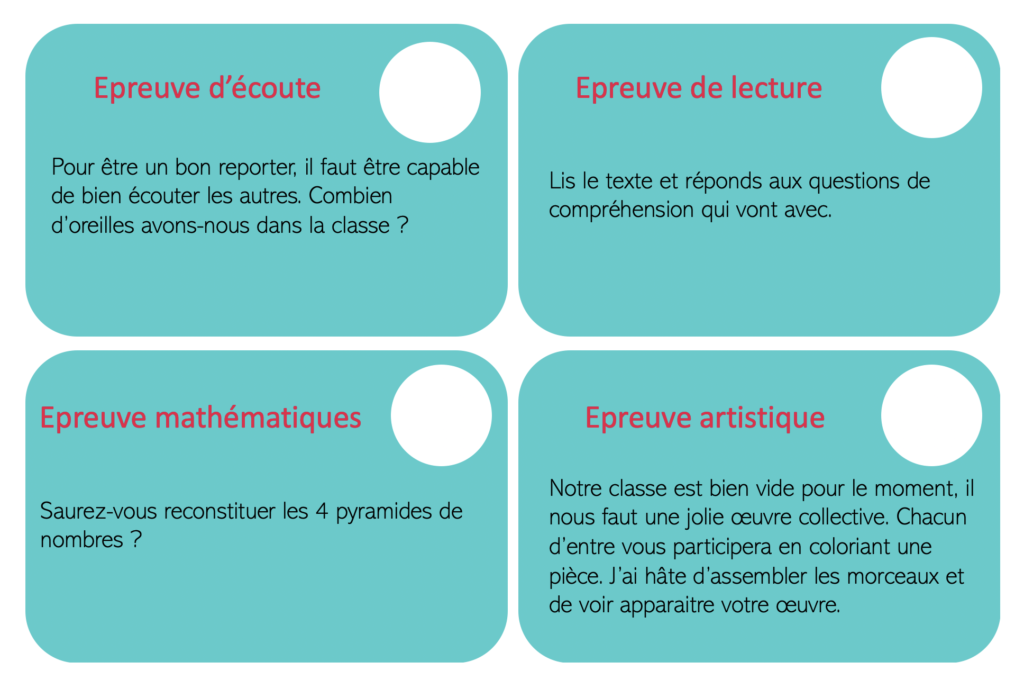 défi de rentrée – le club des Super reporters