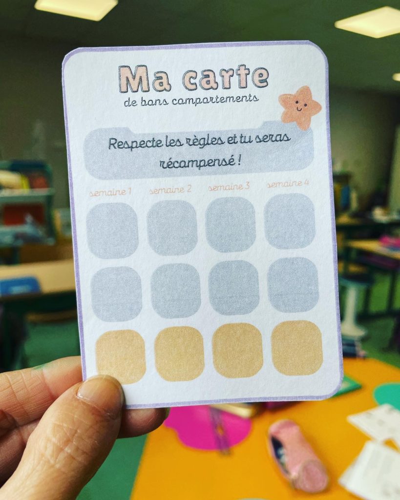 carte de comportements