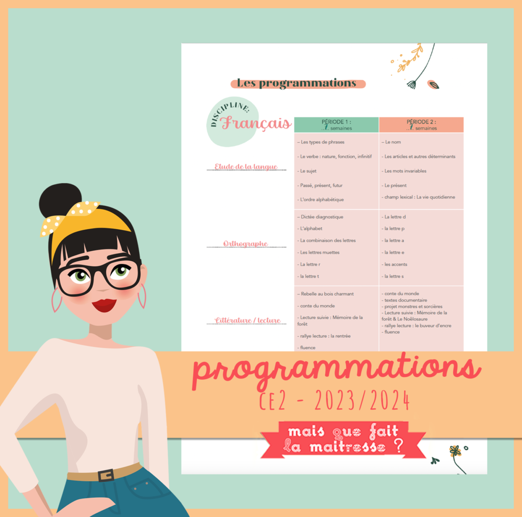 programmations ce2 2023/2024