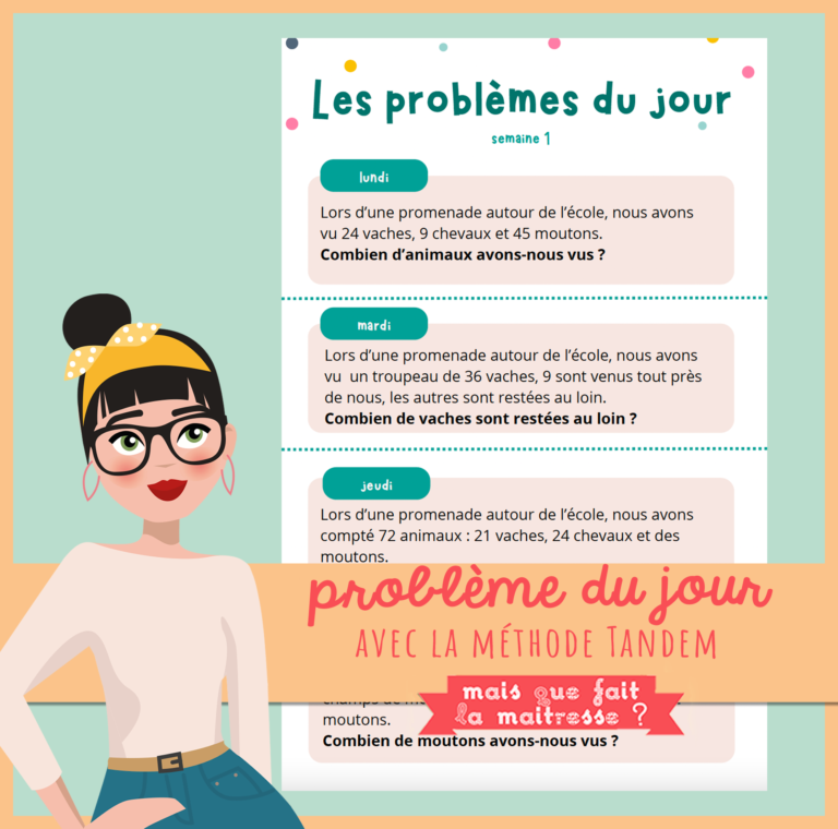 problème du jour tandem ce2